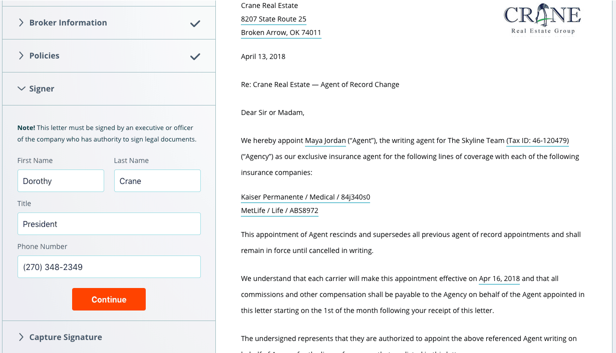 Agent of Record - Help Center