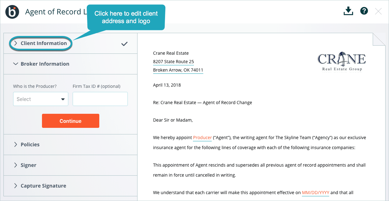 Agent of Record - Help Center