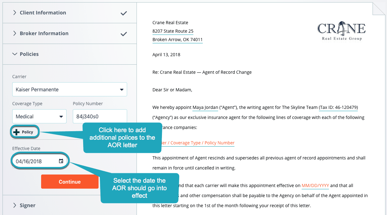 Agent of Record - Help Center
