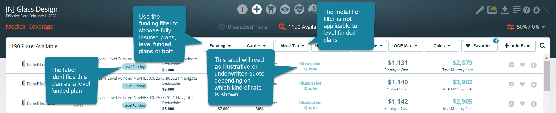 Alt/Level Funded Illustrative Rates - Help Center
